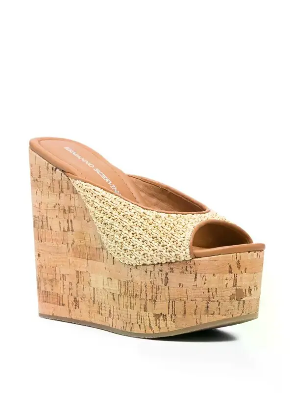 Ermanno Scervino Woven-strap Wedge Sandals