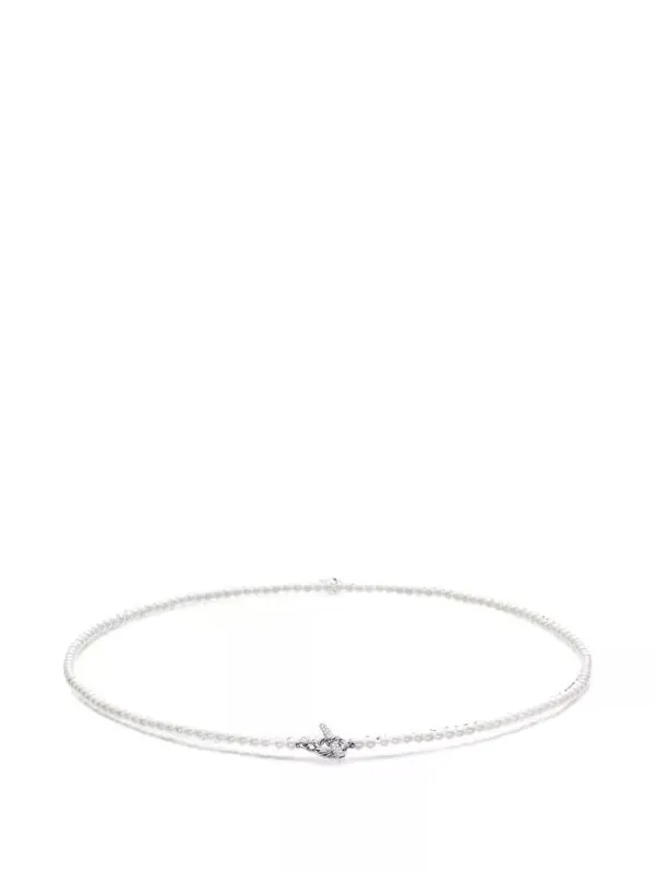 David Yurman Pearl And Diamond Necklace - Silver
