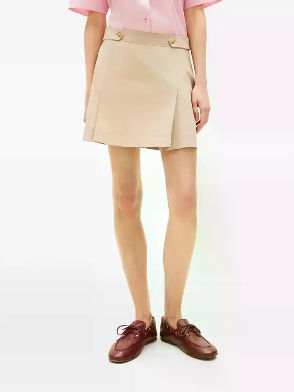Tommy Hilfiger Pleated Skirt With Button Detail