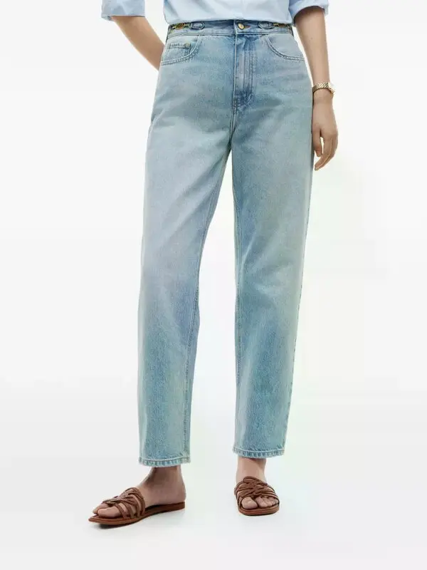 Tommy Hilfiger Logo Plaque Chain-link Jeans