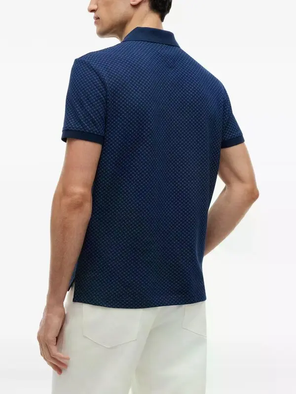 Tommy Hilfiger Geometric-print Short-sleeve Polo Shirt