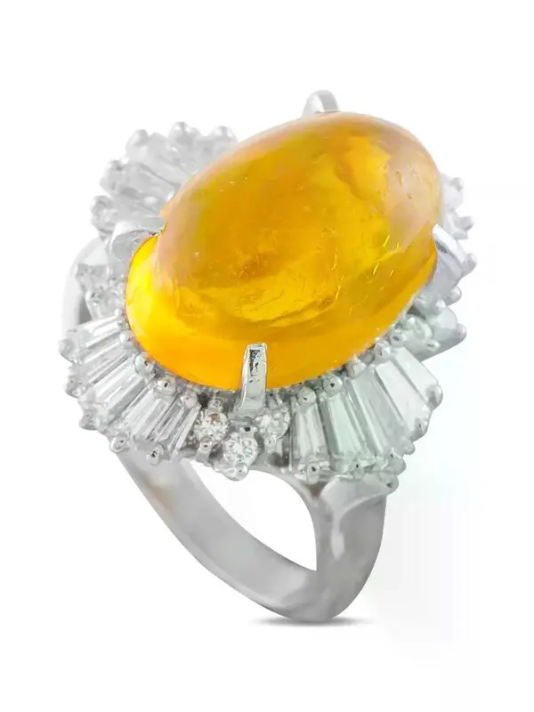 LB EXCLUSIVE Opal And Diamond Ring - Silver