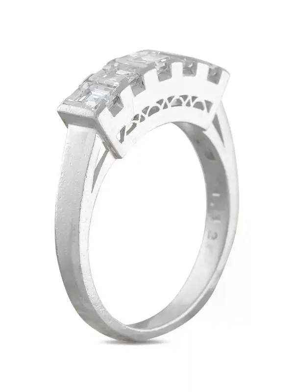 LB EXCLUSIVE Platinum Square-cut Diamond Ring 1.32 Carats