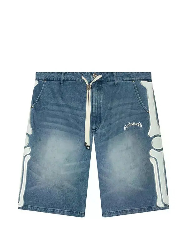 GODSPEED Appliqué Denim Shorts