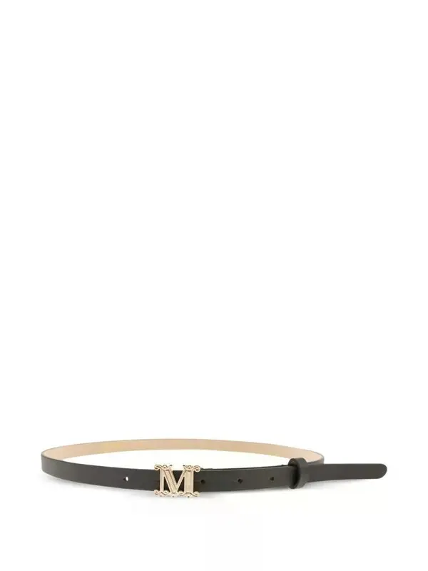 Max Mara Monogram Leather Belt - Black