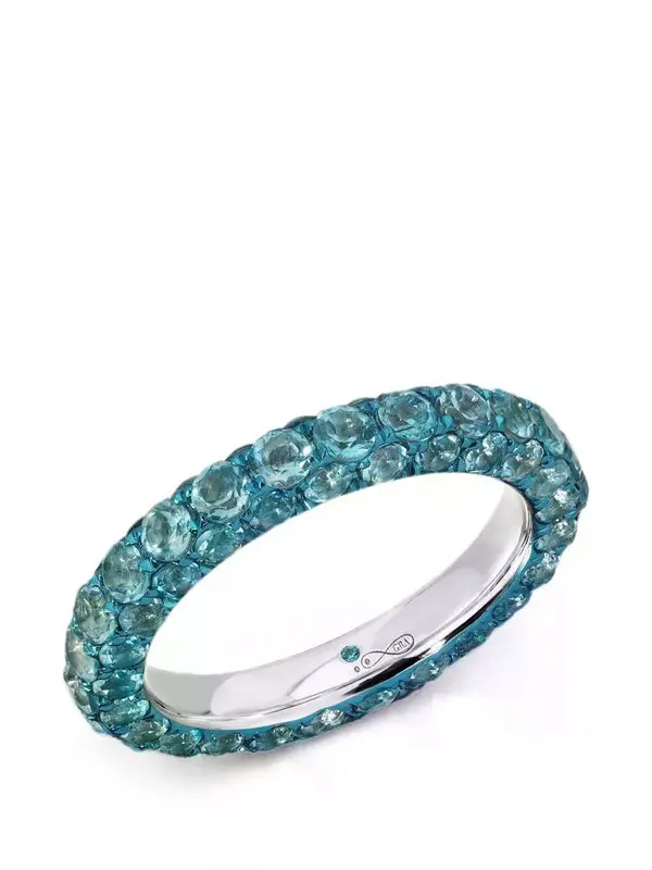 GRAZIELA Three-sided Blue Topaz Ring