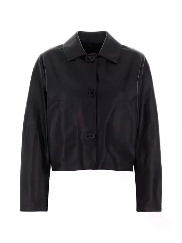 SALVATORE SANTORO Leather Button-fastening Jacket - Blue