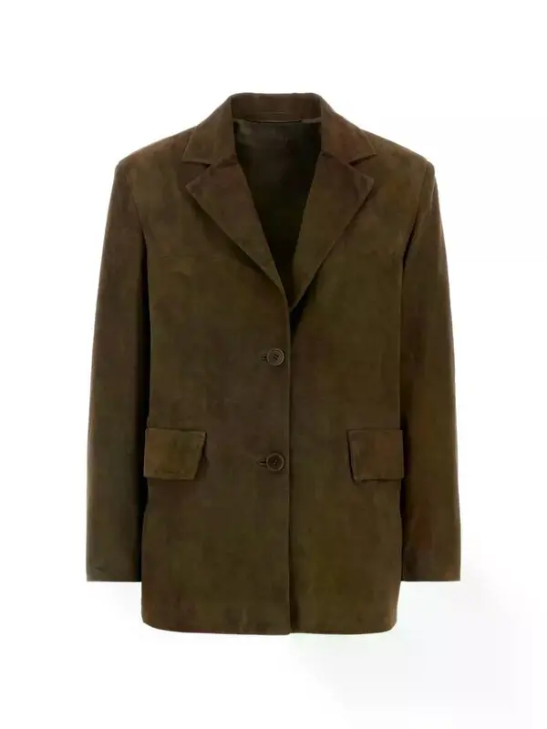 SALVATORE SANTORO Suede Notched-lapel Jacket