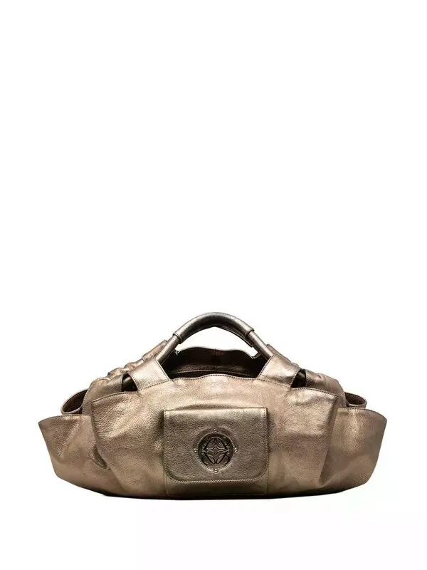 Loewe Metallic Nappa Anagram Aire Hobo Bag - Brown