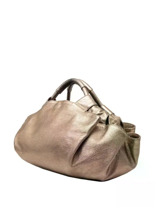 Loewe Metallic Nappa Anagram Aire Hobo Bag - Brown