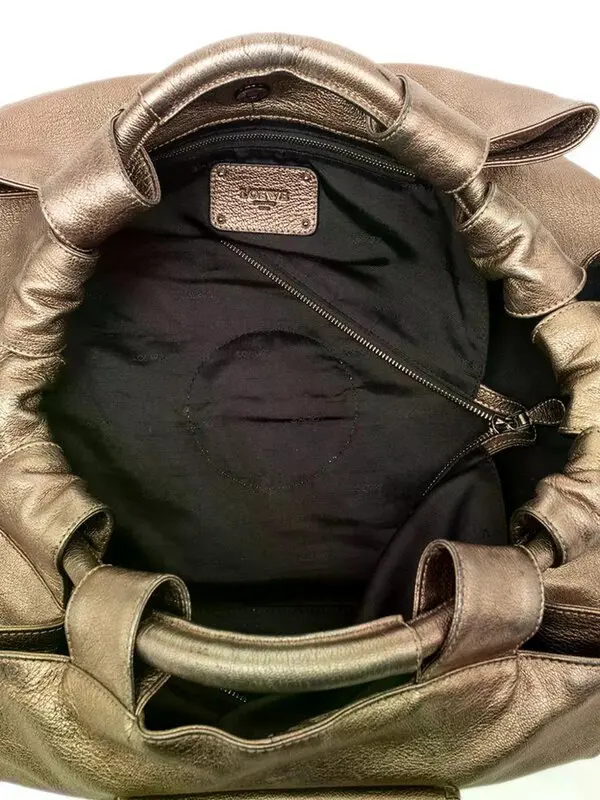 Loewe Metallic Nappa Anagram Aire Hobo Bag - Brown