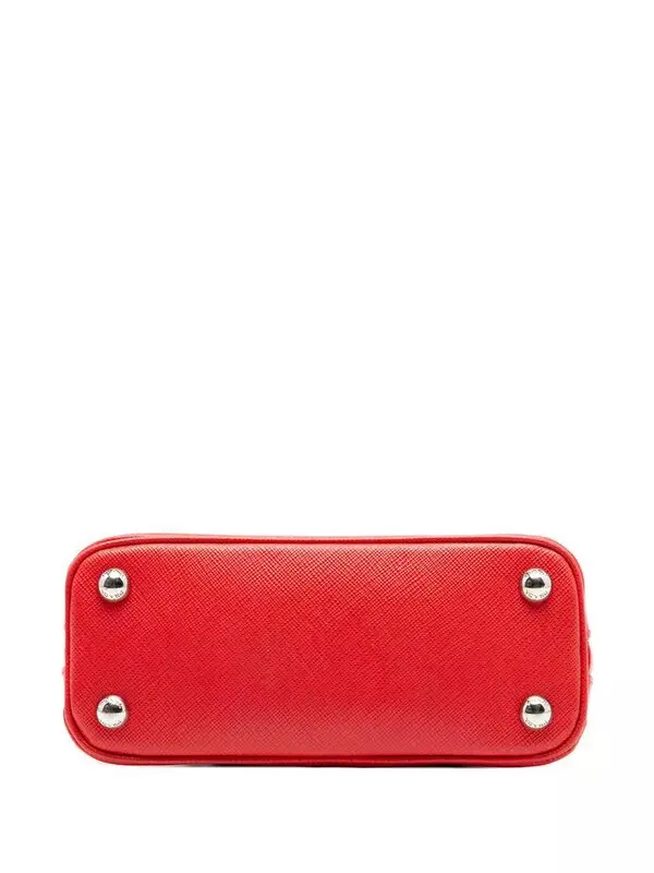 Prada Saffiano Lux Promenade Satchel - Red