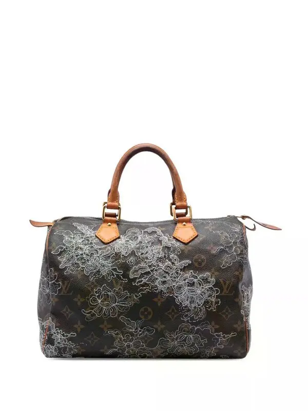 LOUIS VUITTON Monogram Dentelle Speedy 30 Boston Bag - Brown
