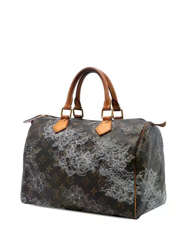 LOUIS VUITTON Monogram Dentelle Speedy 30 Boston Bag - Brown