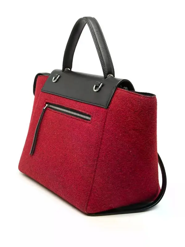 Celine 2016 Mini Felt And Calfskin Belt Satchel