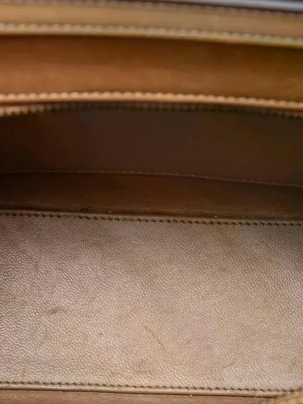 Celine Nano Luggage Tricolor Leather Satchel - Brown
