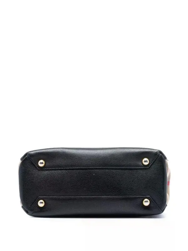 Burberry Small House Check And Leather Banner Satchel