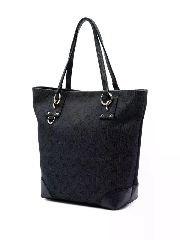 Gucci Gg Denim Charm Tote Bag