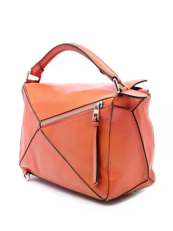 Loewe Medium Calfskin Puzzle Satchel - Orange