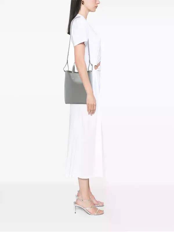 Celine Grained Calfskin Vertical Cabas Tote Satchel - Grey