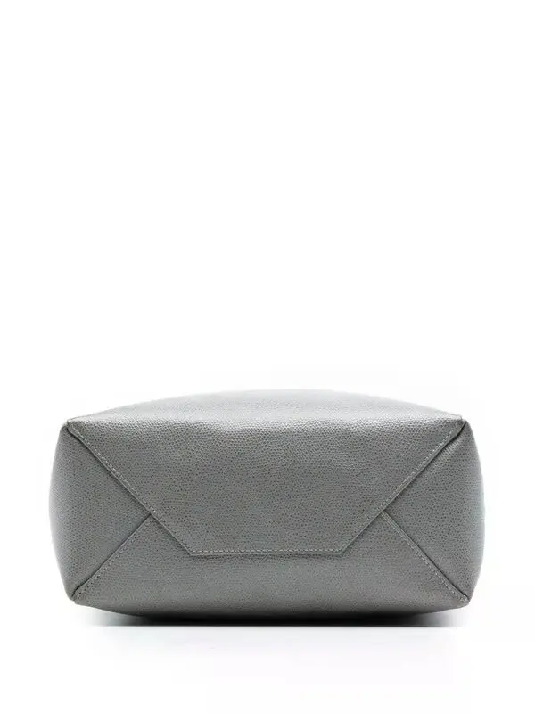 Celine Grained Calfskin Vertical Cabas Tote Satchel - Grey