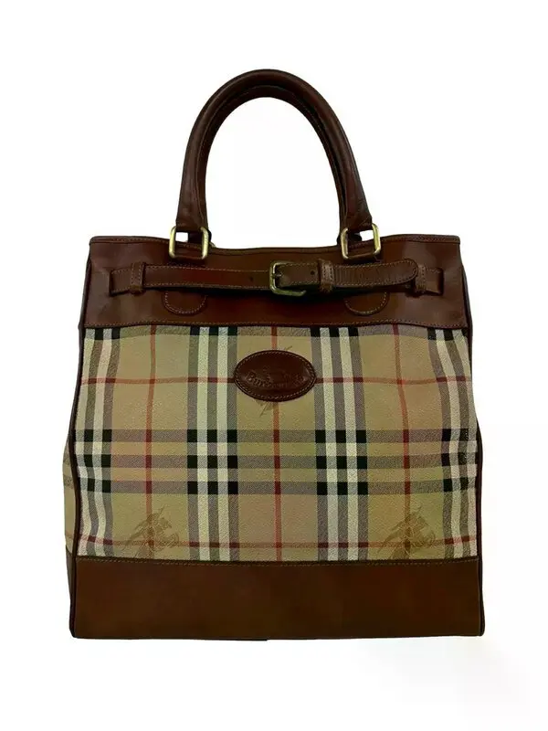 Burberry Haymarket Check Canvas Handbag