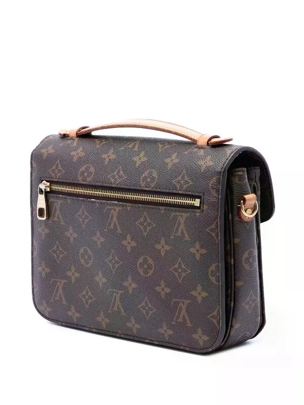 LOUIS VUITTON Monogram Pochette Metis Satchel - Brown