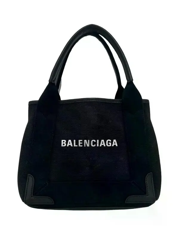 Balenciaga Canvas Navy Cabas Xs Satchel