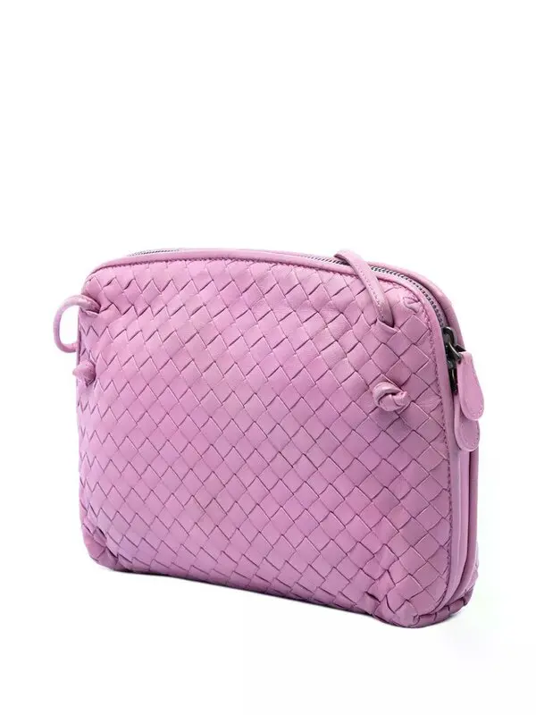 Bottega Veneta Nappa Intrecciato Nodini Crossbody Bag - Pink