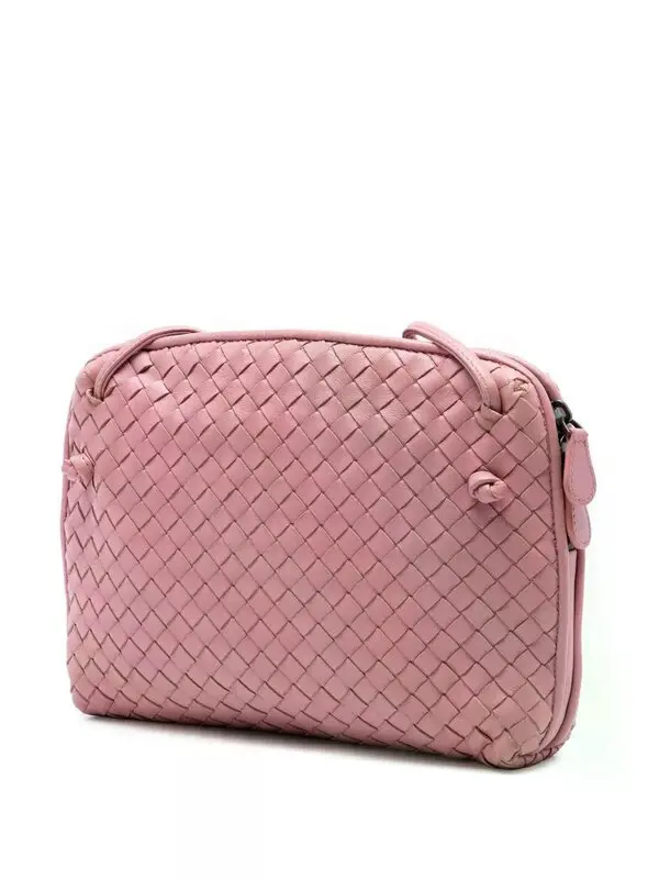 Bottega Veneta Nappa Intrecciato Nodini Crossbody Bag - Pink