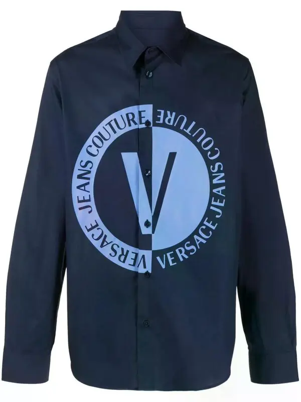 Versace Logo-print Cotton Shirt
