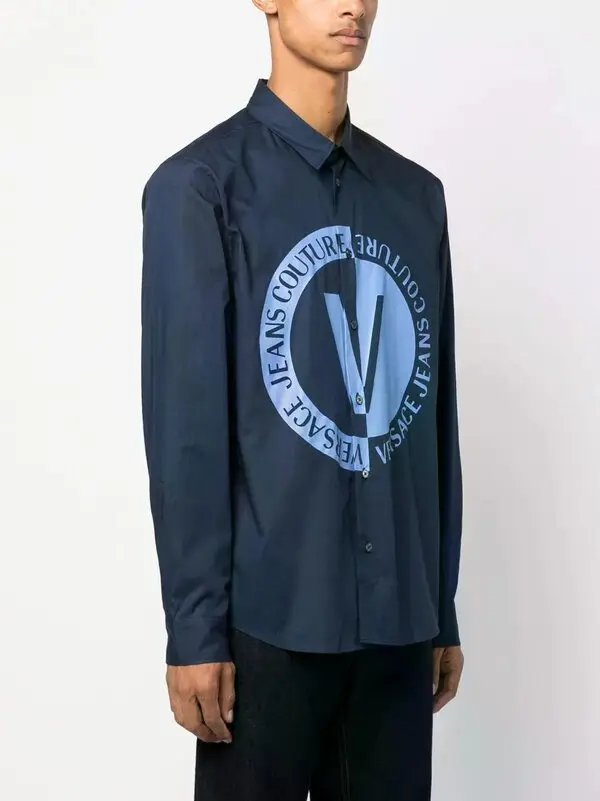 Versace Logo-print Cotton Shirt