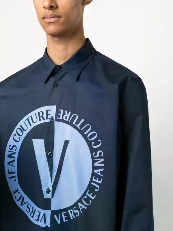 Versace Logo-print Cotton Shirt