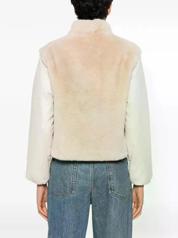 Herno Faux Fur Panel Jacket - Neutrals