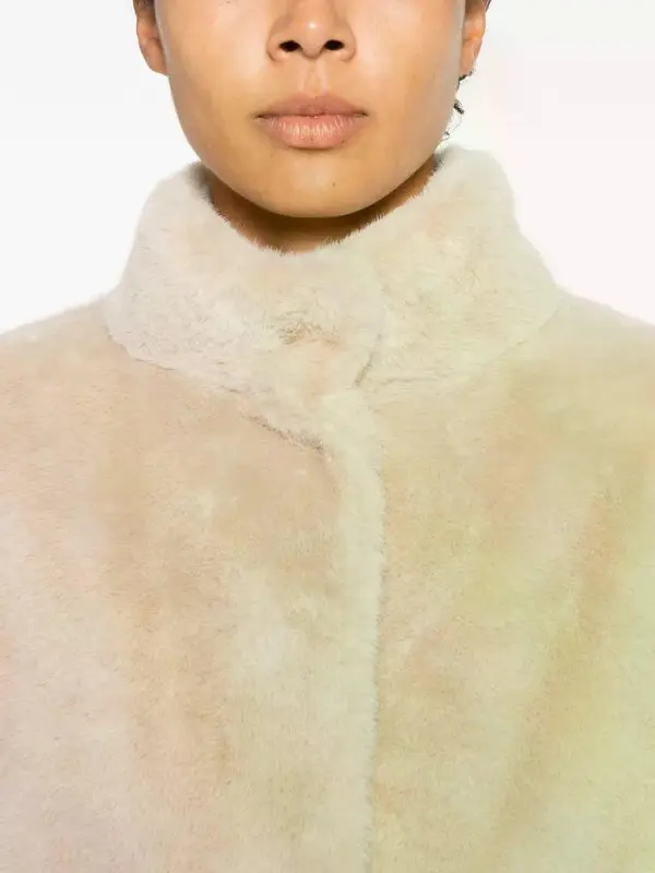 Herno Faux Fur Panel Jacket - Neutrals