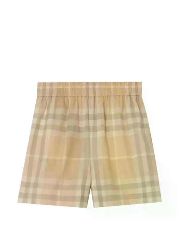 Burberry Check Cotton Twill Shorts