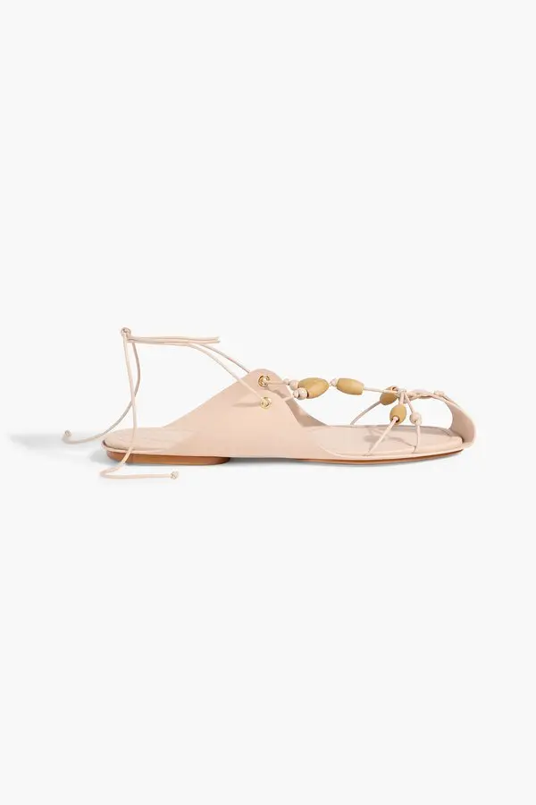 Farm Rio Beaded Leather Sandals