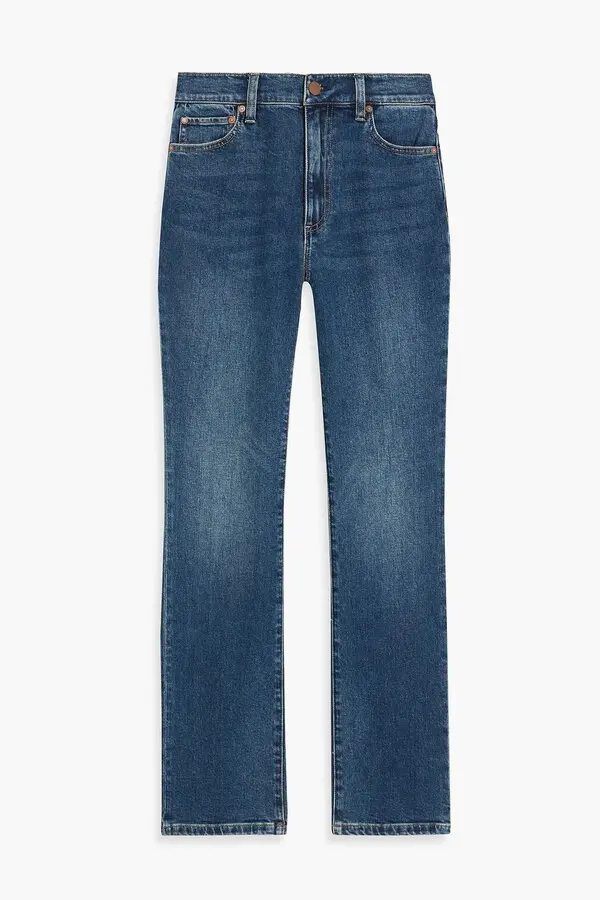 Alice + Olivia Alice Olivia Danica Highrise Straightleg Jeans - Dark Denim