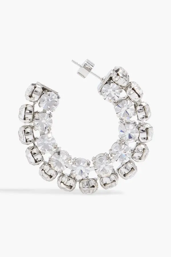 AREA Tone Crystal Hoop Earrings