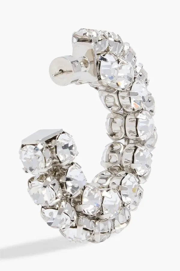 AREA Tone Crystal Hoop Earrings