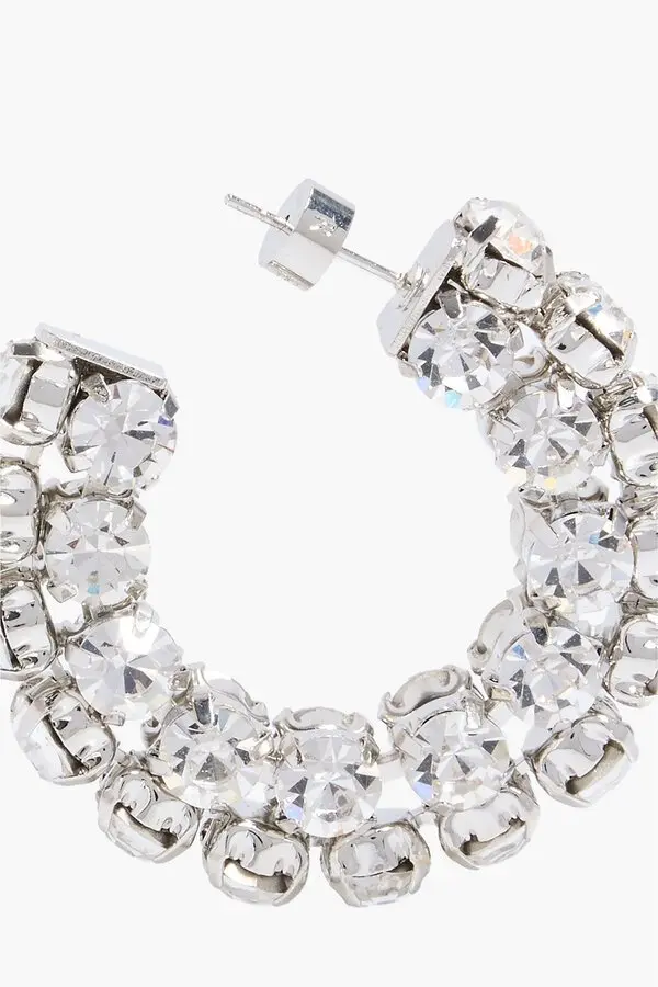 AREA Tone Crystal Hoop Earrings