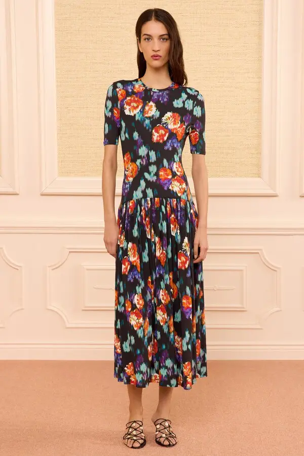 Ulla Johnson Sabine Jersey Dress In Floral