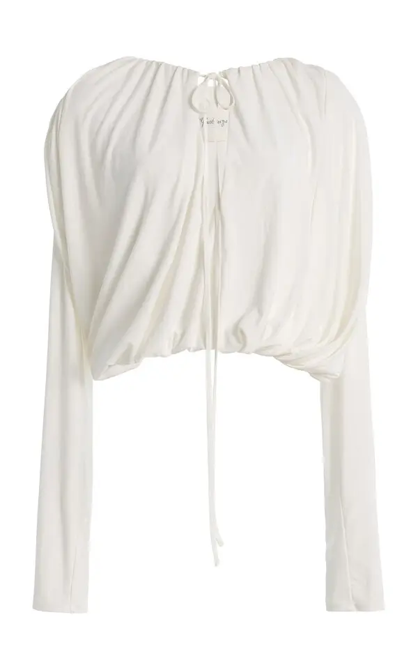 Paris Georgia Olive Ruched Top