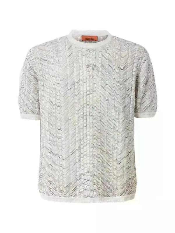 Missoni Openwork-knit Cotton And Viscose Polo Shirt