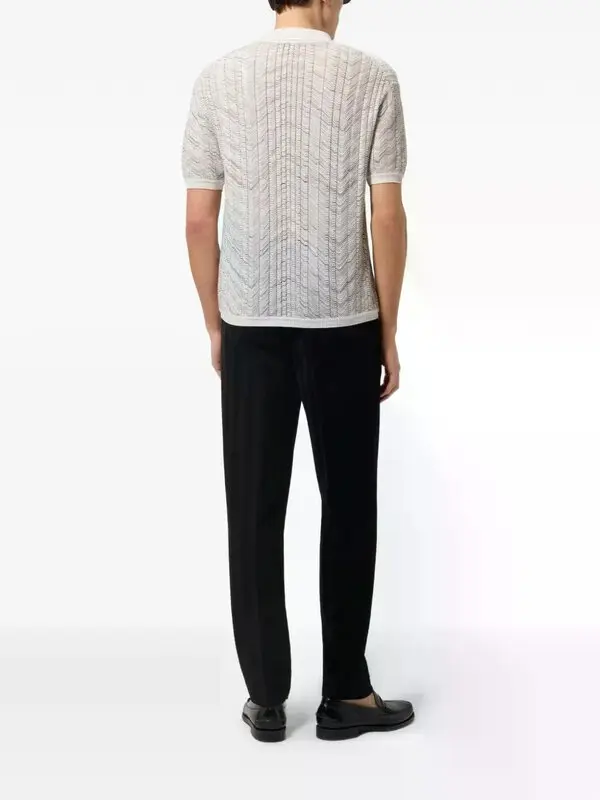 Missoni Openwork-knit Cotton And Viscose Polo Shirt