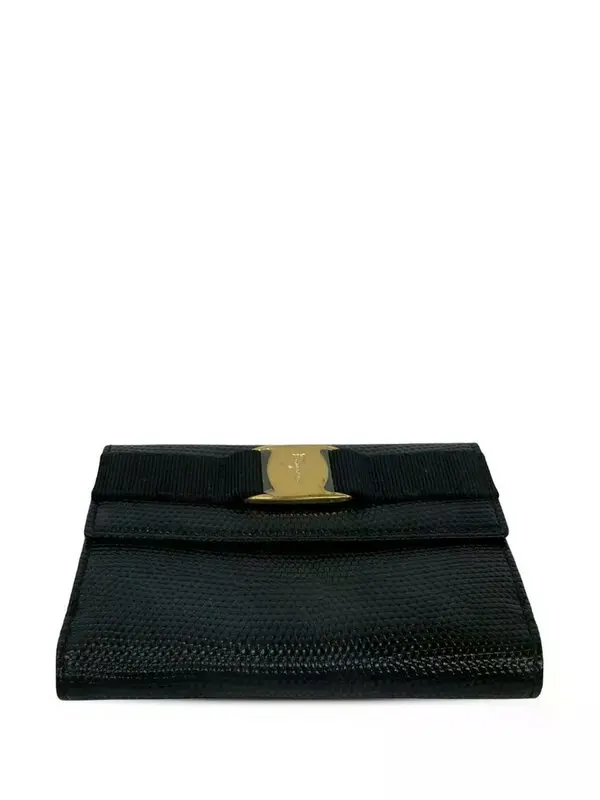 FERRAGAMO 2010-2026 Embossed Leather Vara Wallet Small Wallets