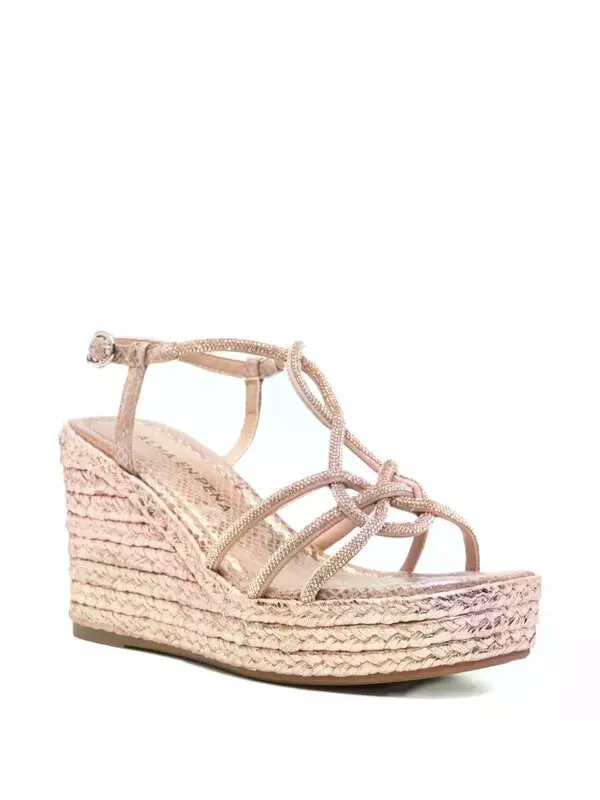 ALMA EN PENA Embellished Wedge Sandals