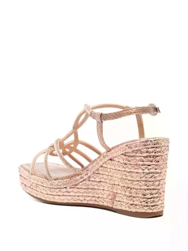 ALMA EN PENA Embellished Wedge Sandals
