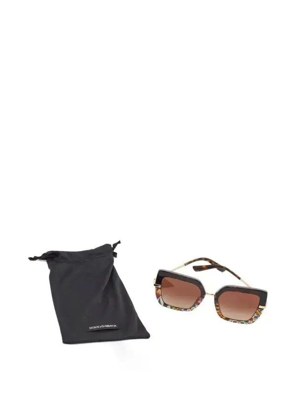 Dolce & Gabbana Tortoise-shell Geometric Sunglasses