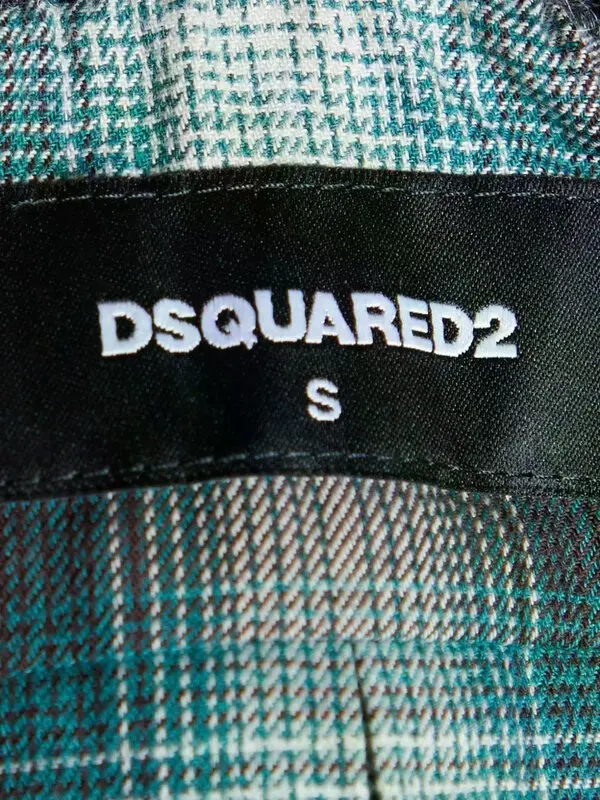 Dsquared2 Checkered Knit Overlay Shirt